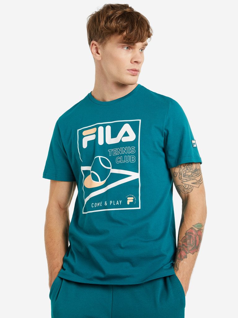 Футболка мужская FILA арт. 123288 темно-зеленый цвет — купить за 449 руб. со скидкой 70 % ...