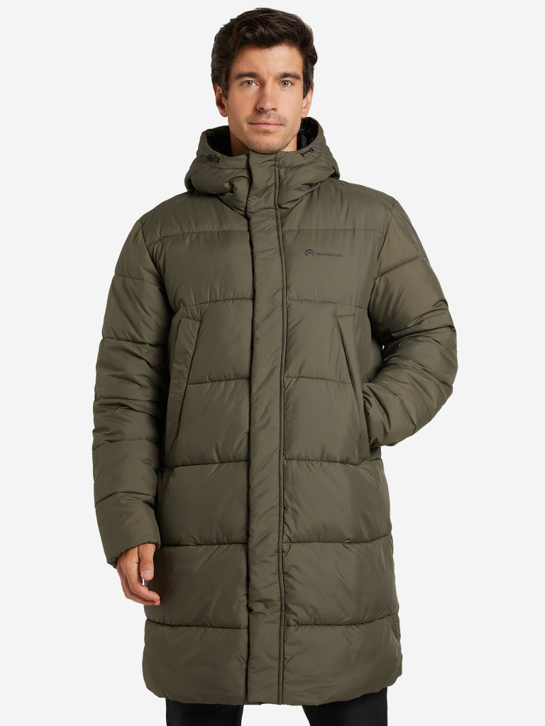 Пальто утепленное мужское Outventure арт. 124163 темно-коричневый цвет ...