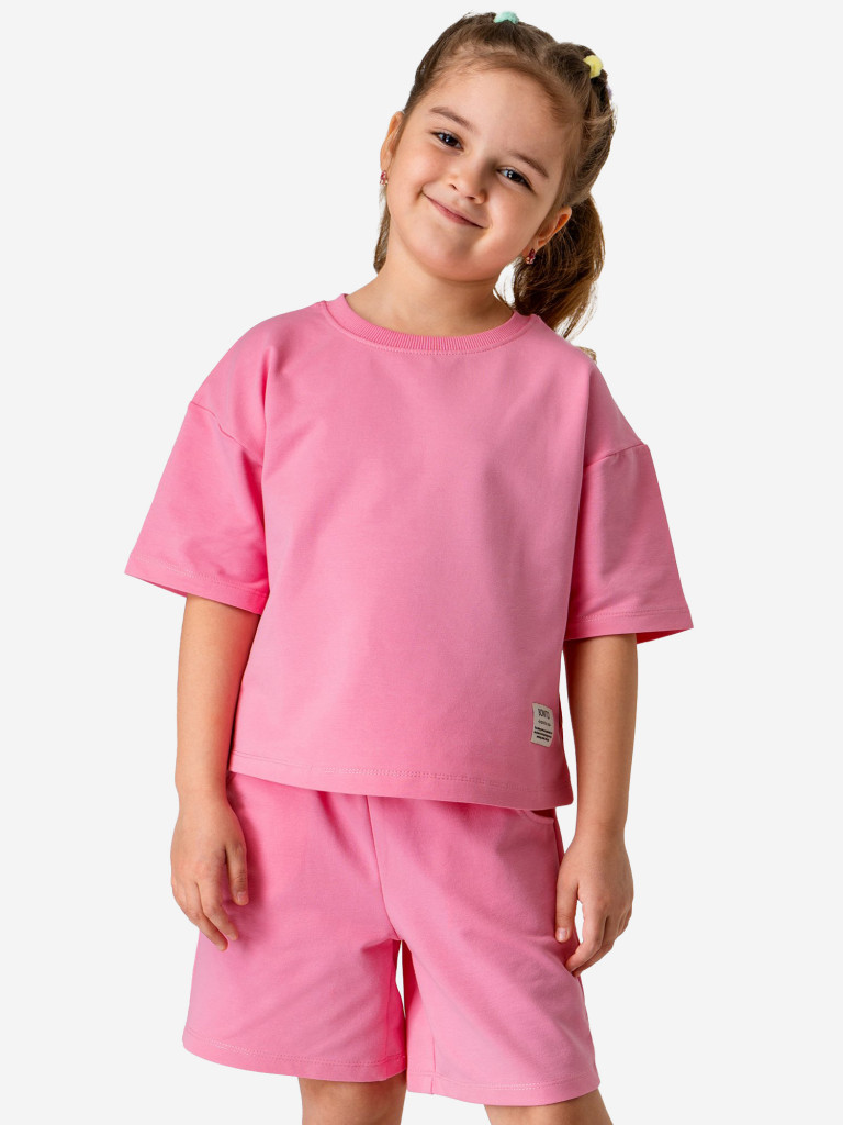 Костюм для девочек оверсайз Bonito kids розовый цвет — купить за 999 ...