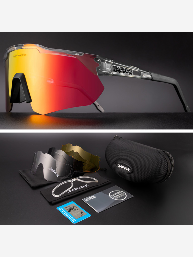 Очки спортивные Kapvoe KE9027 мультицвет цвет — купить за 1820 руб ...