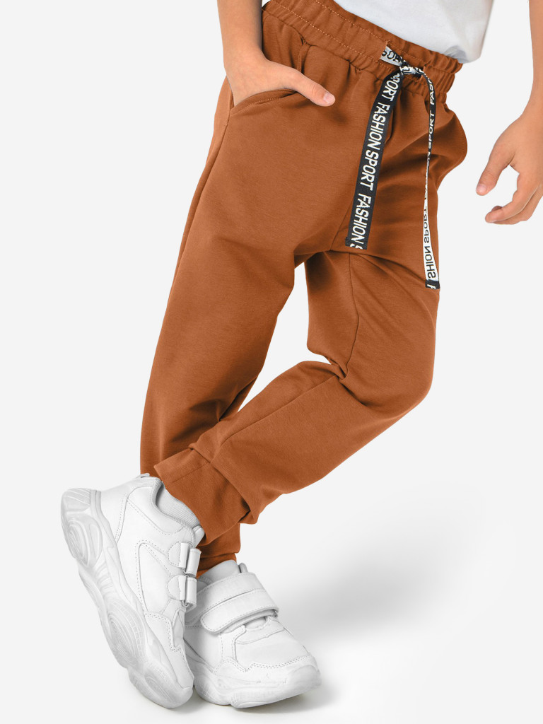 Брюки для мальчиков Bonito kids коричневый цвет — купить за 979 руб. со ...