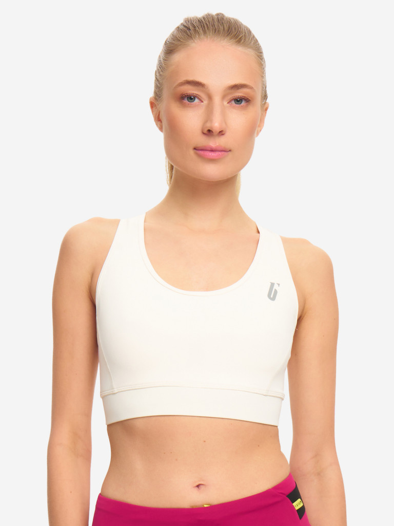 Спортивный топ бра женский Bivium белый цвет — купить за 4650 руб ...
