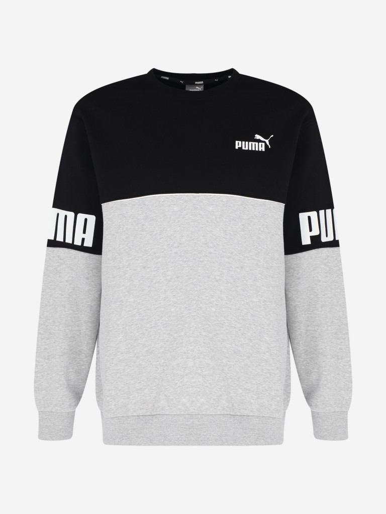 Свитшот мужской PUMA Power Colorblock Crew арт. 849803 серый цвет ...