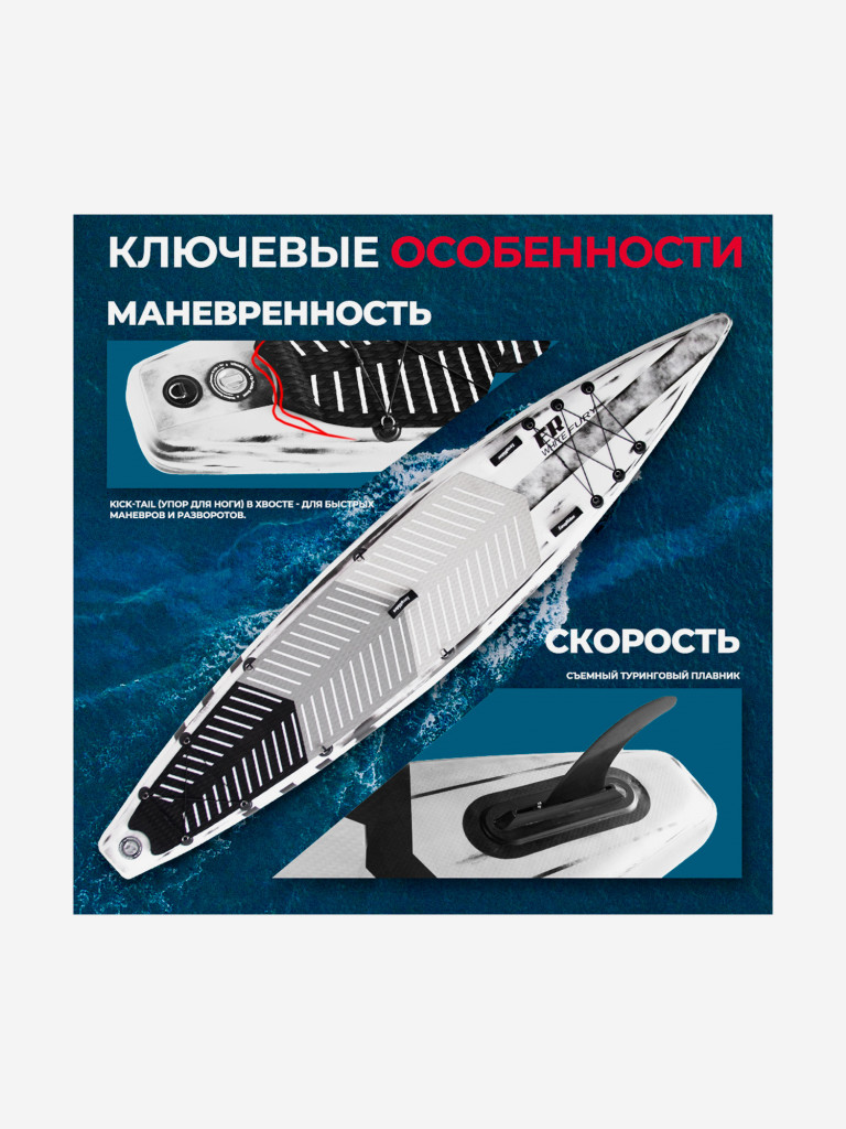SUP Easy Rider White Fury 12'6 (76) арт. ER_WHF126BLW76 белый цвет ...