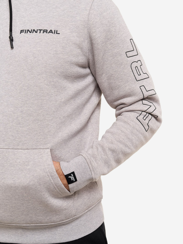 Худи мужское FINNTRAIL Big Logo серый цвет — купить за 3479 руб. со скидкой 30 %, отзывы в ...