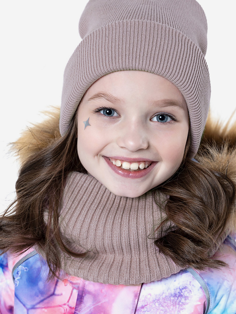 Снуд зимний для девочки NIKASTYLE капучино цвет — купить за 840 руб. со скидкой 47 %, отзывы в ...