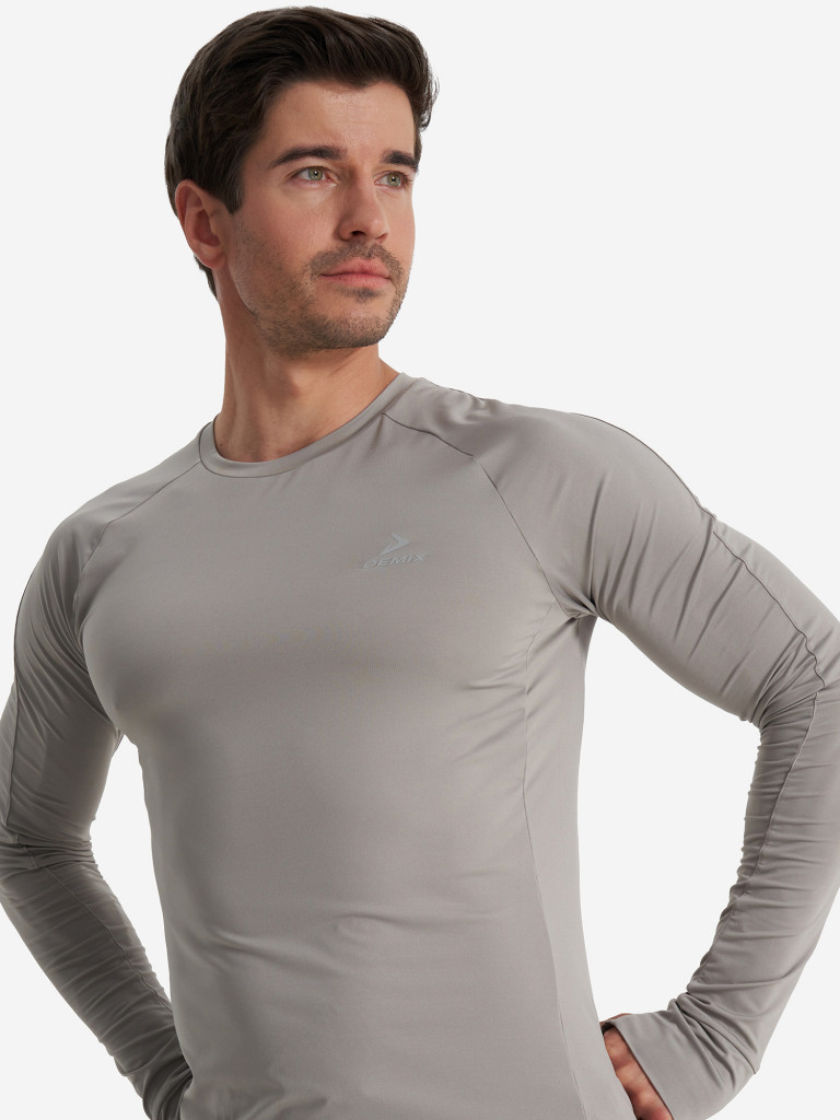 Лонгслив мужской Demix AeroMove Running темно-серый цвет — купить за ...