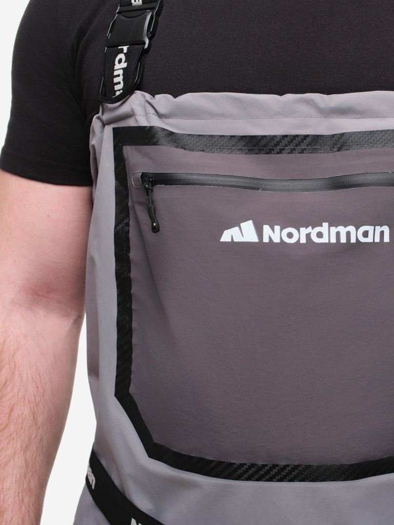 Вейдерсы мужские мембранные Nordman Pro-3 с носком серый/черный цвет — купить за 13281 руб. со ...