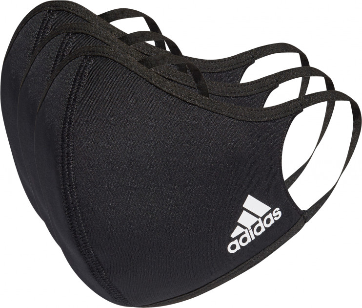 Маска защитная adidas, 3 штуки арт. H08837 черный цвет — купить за 849 ...