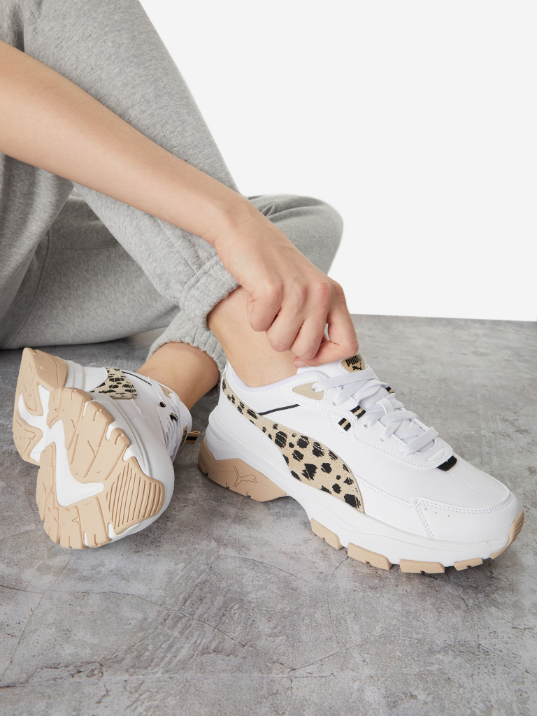 Кроссовки женские PUMA Cassia Via Animal арт. 391945 белый/бежевый/черный цвет — купить за 4249 ...