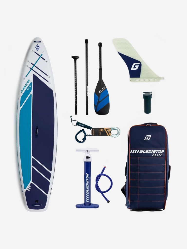 SUP доска надувная Gladiator ELITE 11.6 Белый цвет — купить за 75790 руб. со скидкой 20 % ...