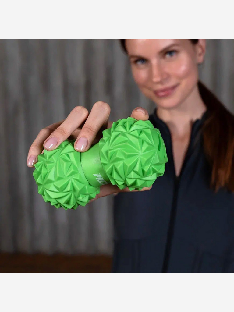 Мяч массажный сдвоенный PRCTZ DUAL MASSAGE BALL зеленый цвет — купить ...
