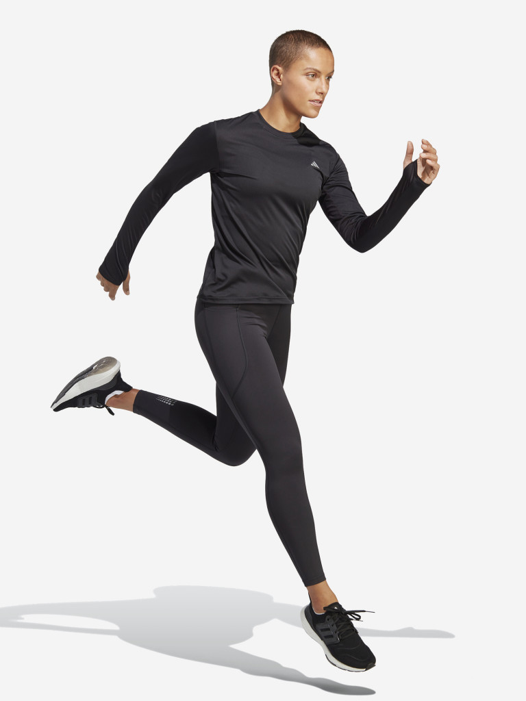 Лонгслив женский adidas арт. HZ0113 черный цвет — купить за 2999 руб ...