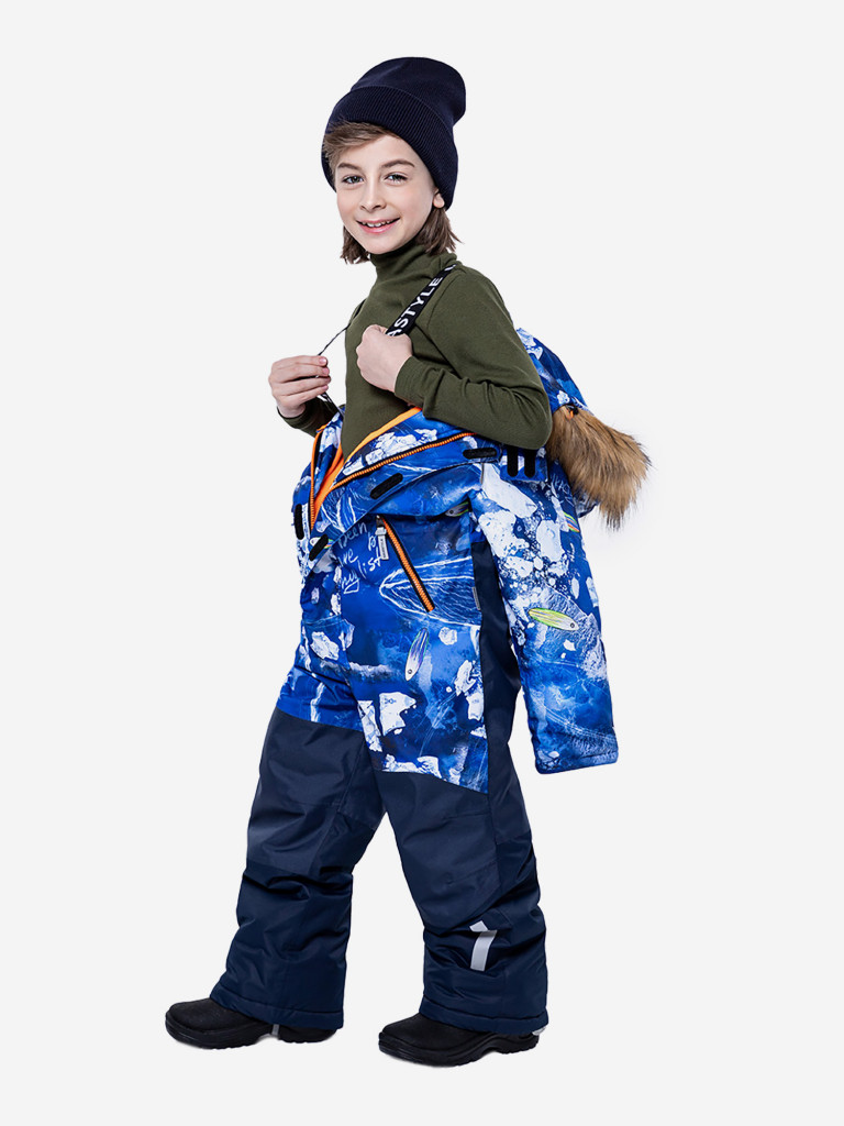 Комбинезон зимний для мальчика NIKASTYLE ультрамарин/неви цвет — купить за 6350 руб. со скидкой ...