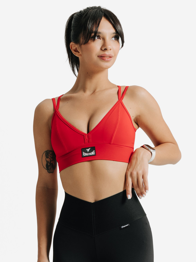 Топ спортивный женский Forstrong Box Bra Красный цвет — купить за 2500 руб. со скидкой 24 % ...