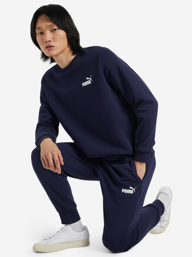 Брюки мужские PUMA ESS Logo арт. 586716 синий цвет — купить за 1199 руб ...