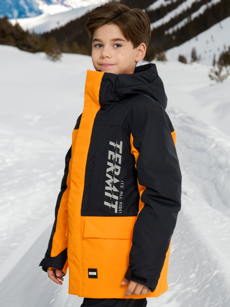 Куртка сноубордическая для мальчиков Termit арт. 131993 оранжевый/черный цвет — купить за 3499 ...