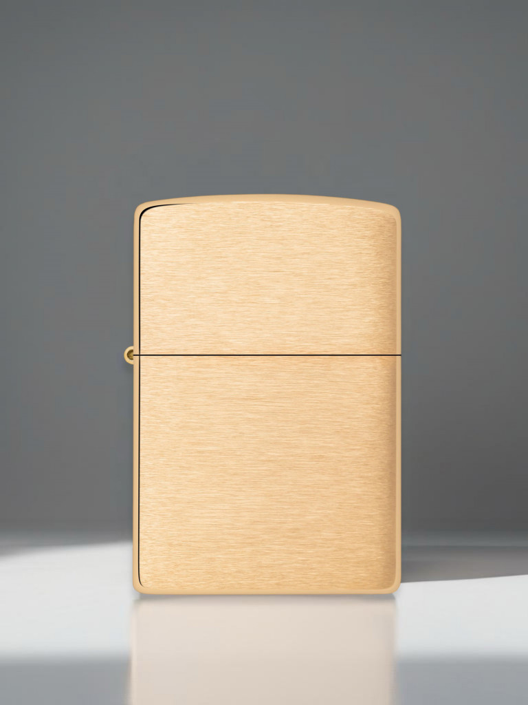 Зажигалка бензиновая ZIPPO 168 Armor Brushed Brass Золотистый цвет — купить за 7049 руб. со ...