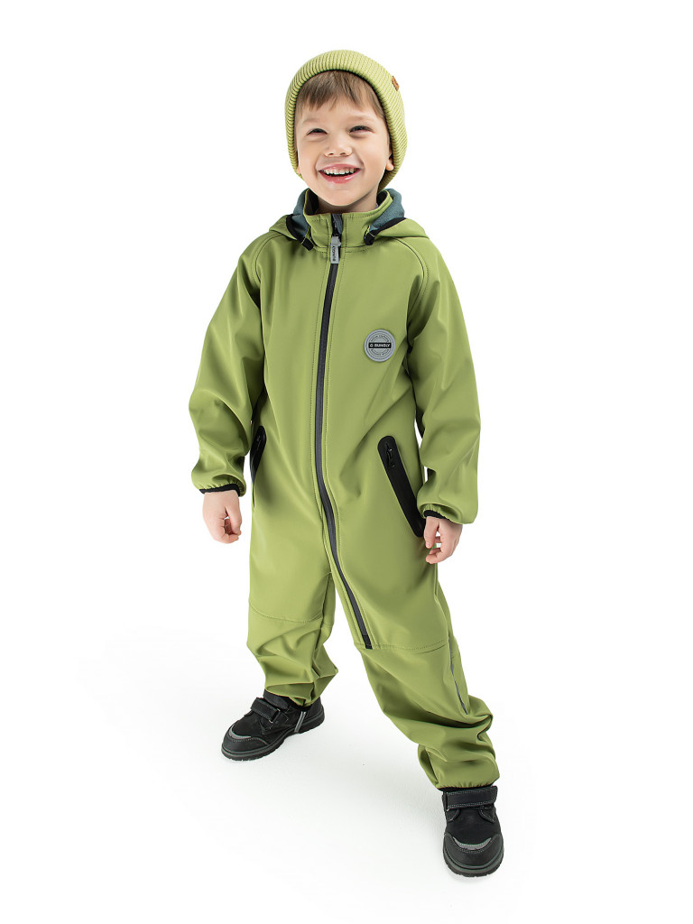 Комбинезон Softshell демисезонный BUNGLY бамбук/травяной/черный цвет — купить за 7749 руб. со ...