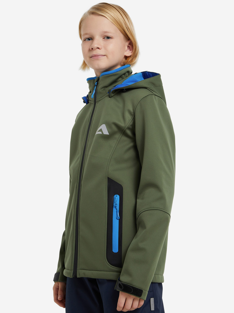 Куртка софтшелл для мальчиков Oldos! арт. AOSS23JK1T006 оливковый/голубой цвет — купить за 3299 ...
