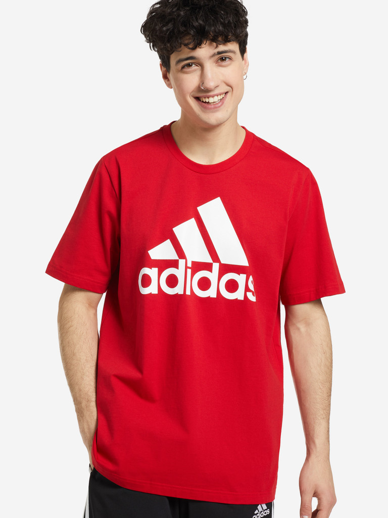 Футболка мужская adidas Essentials арт. GK9124 красный/белый цвет ...