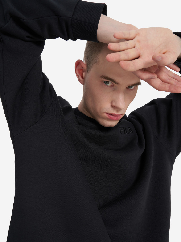 Свитшот мужской FILA Essentials арт. 129401 черный цвет — купить за 1109 руб. со скидкой 70 % ...