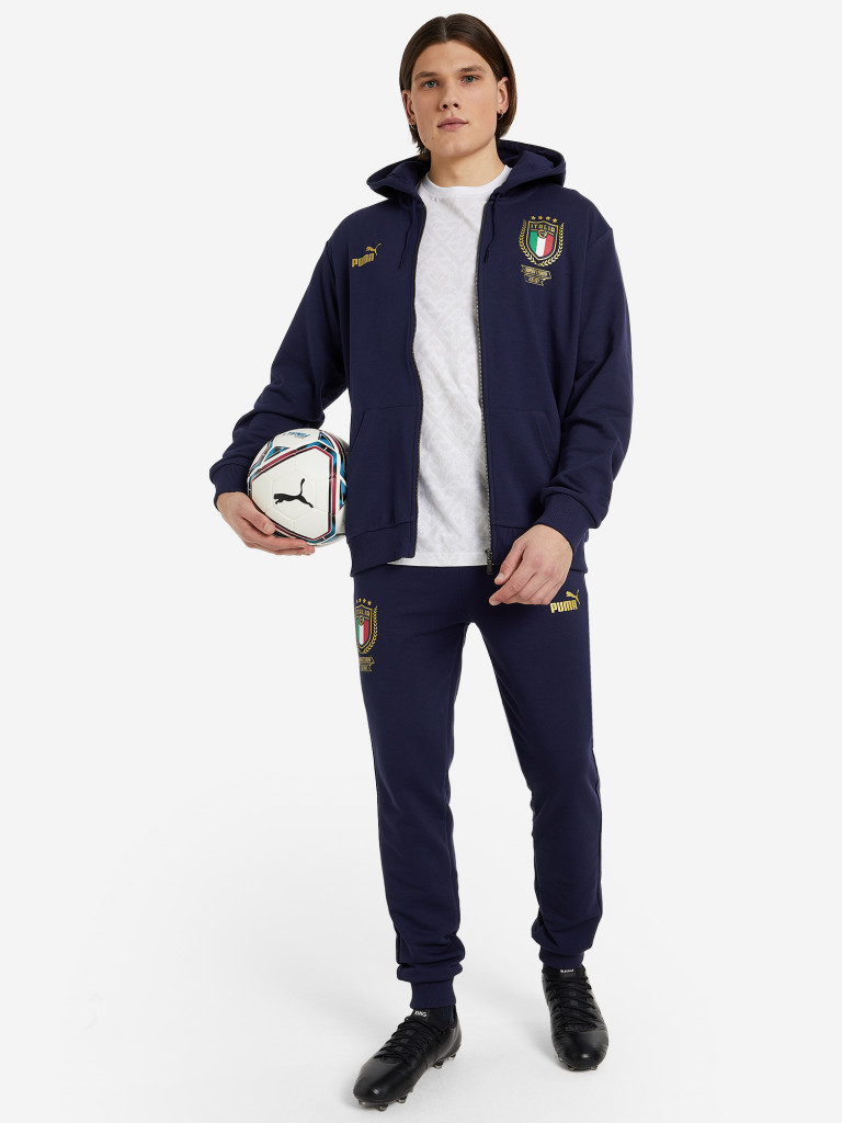Джемпер футбольный мужской PUMA Figc Winner арт. 769997 темно-синий ...
