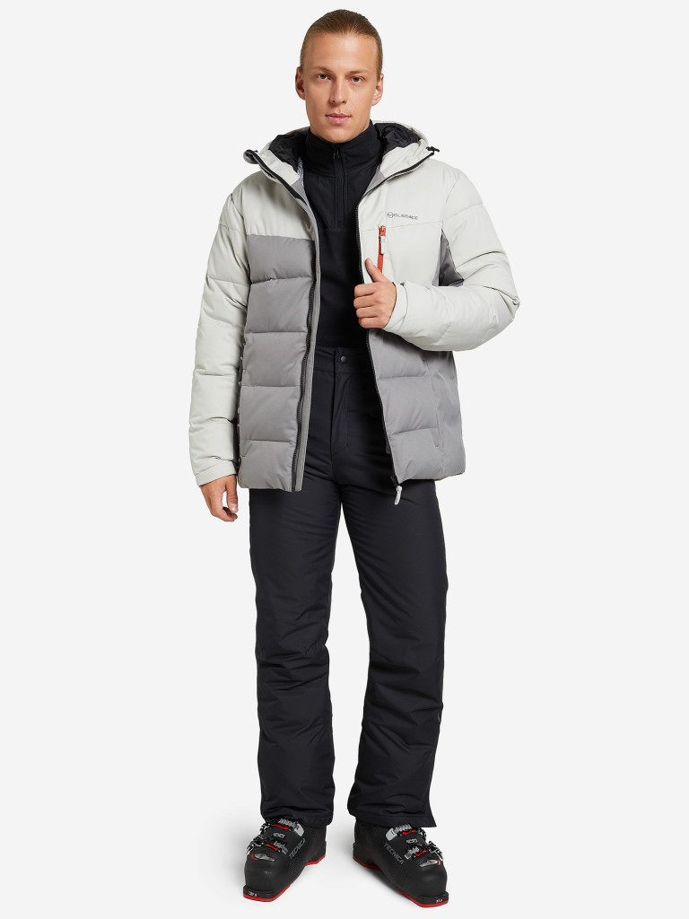 Пуховик мужской Glissade арт. 125240 серый цвет — купить за 3599 руб ...