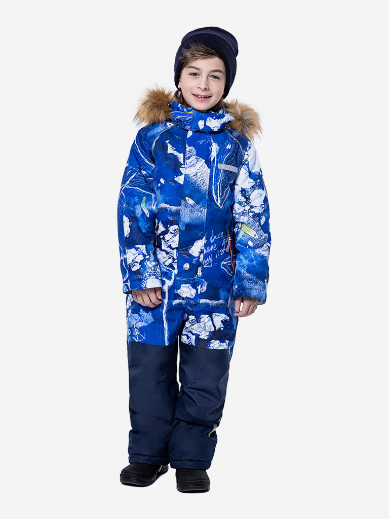 Комбинезон зимний для мальчика NIKASTYLE ультрамарин/неви цвет — купить за 6350 руб. со скидкой ...