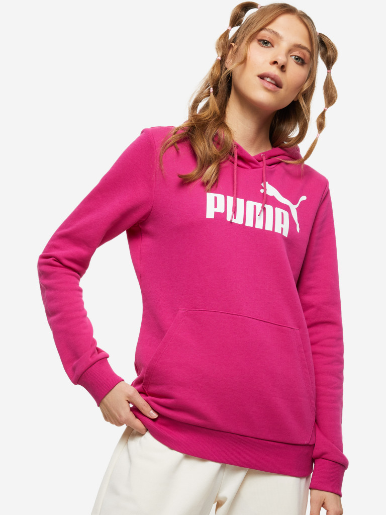 Худи женское PUMA ESS Logo арт. 586797 фуксия цвет — купить за 2599 руб ...
