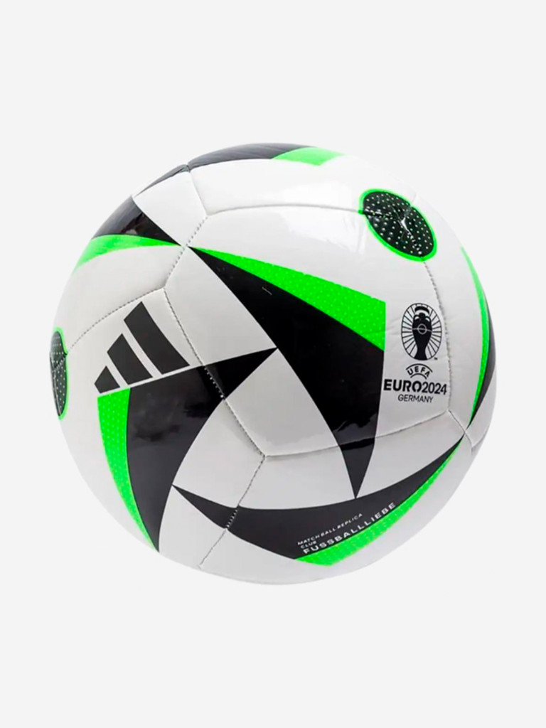 Мяч футбольный Adidas Euro24 Club №5 IN9374-5 белый/зеленый/черный цвет ...