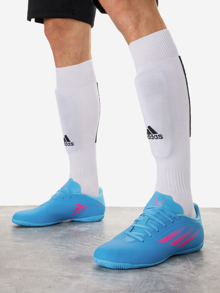 Бутсы мужские adidas X Speedflow.4 In арт. GW7526 голубой/розовый ...