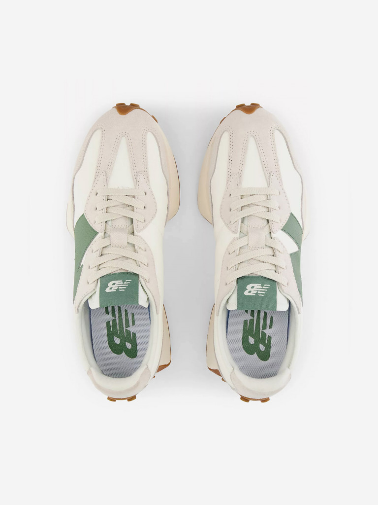 Кроссовки New Balance 327 арт. U327LX бежевый/зеленый цвет — купить за ...