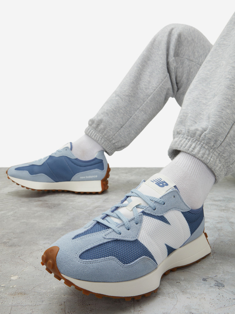 Кроссовки мужские New Balance 327 арт. MS327MQ голубой/белый цвет ...