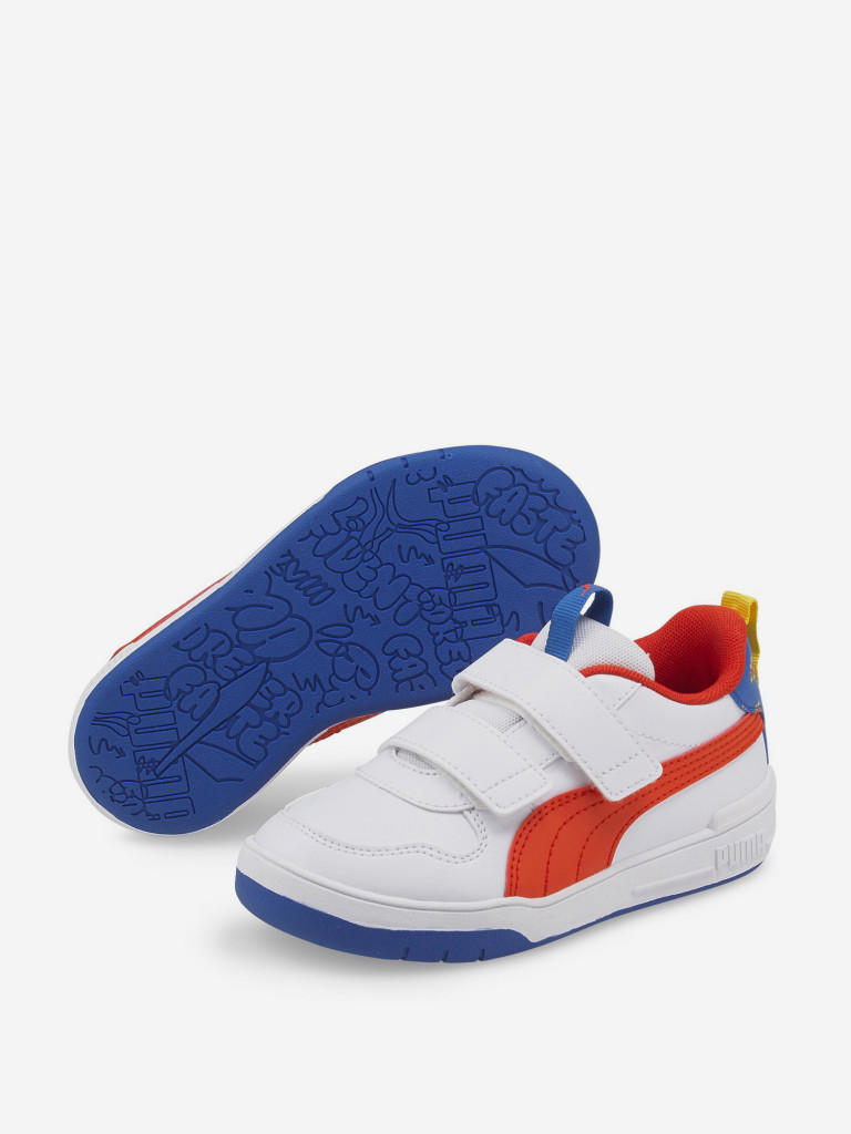 Кеды детские PUMA Multiflex Comics V PS арт. 383131 белый/красный/синий ...