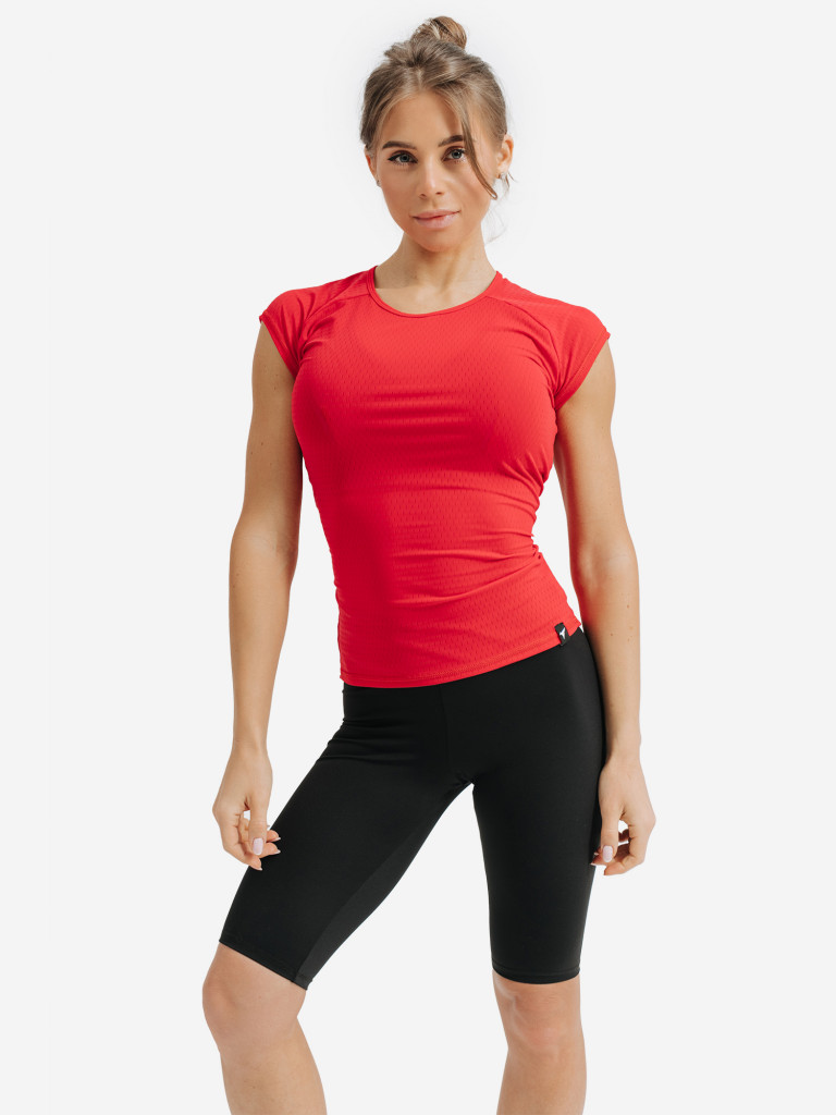 Футболка спортивная женская Forstrong Basic Pro Красный цвет — купить за 1840 руб. со скидкой 10 ...