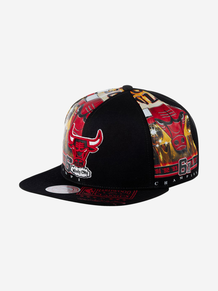 Бейсболка с прямым козырьком MITCHELL NESS HHSS3458-CBUYYPPPBLCK ...