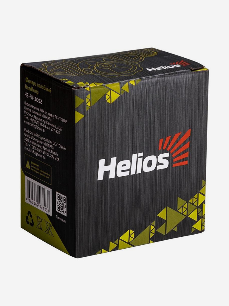 Фонарь налобный 70 LM, IPX4, 3xAAA (HS-FN-3092) Helios серый/салатовый ...