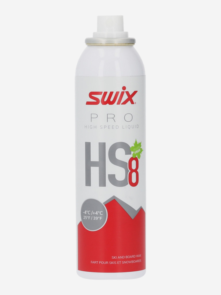Мазь скольжения быстрого нанесения Swix HS8 Red, -4°C/+4°C, 125ml арт. HS08L-12 красный цвет ...