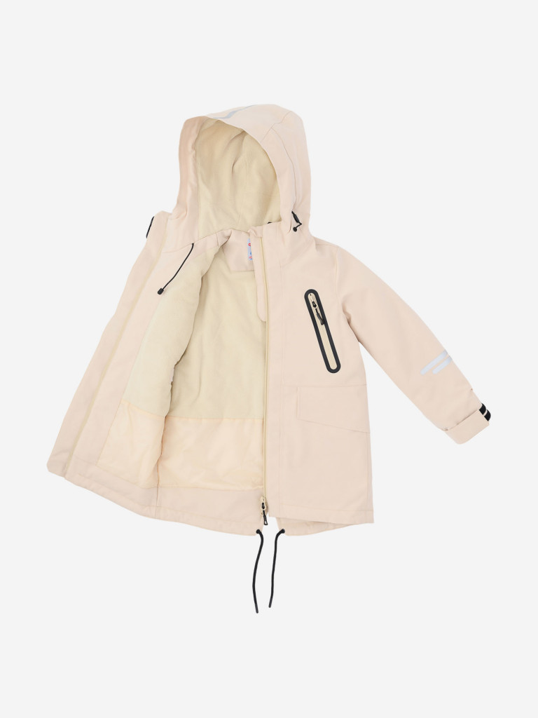 Куртка утепленная для девочки Oldos песочный цвет — купить за 8999 руб. со скидкой 15 %, отзывы ...