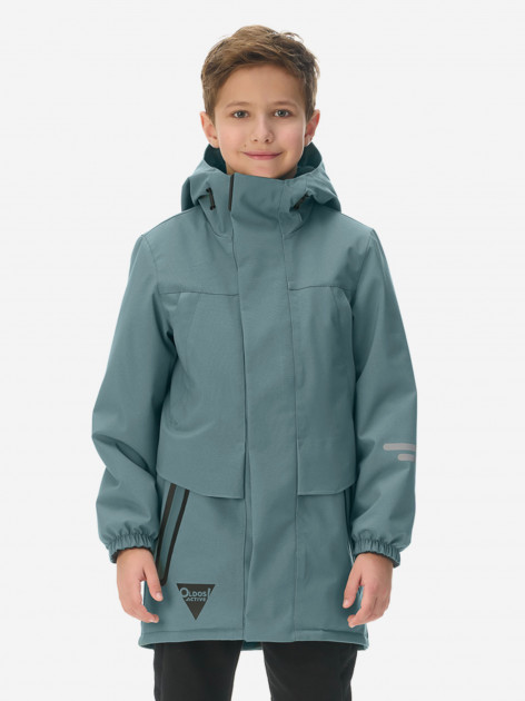 Куртка утепленная для мальчика Oldos серо-зеленый цвет — купить за 9599 руб. со скидкой 15 % ...