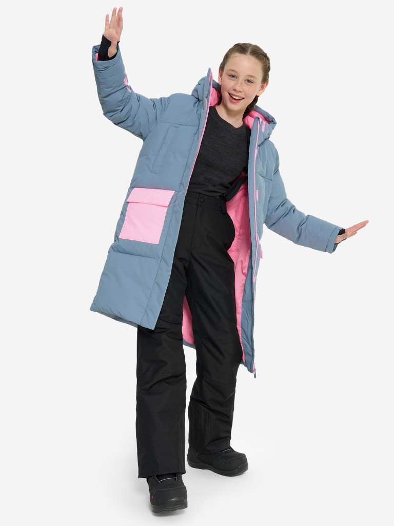 Куртка сноубордическая для девочек Termit арт. 132018 серый цвет — купить за 4249 руб. со ...