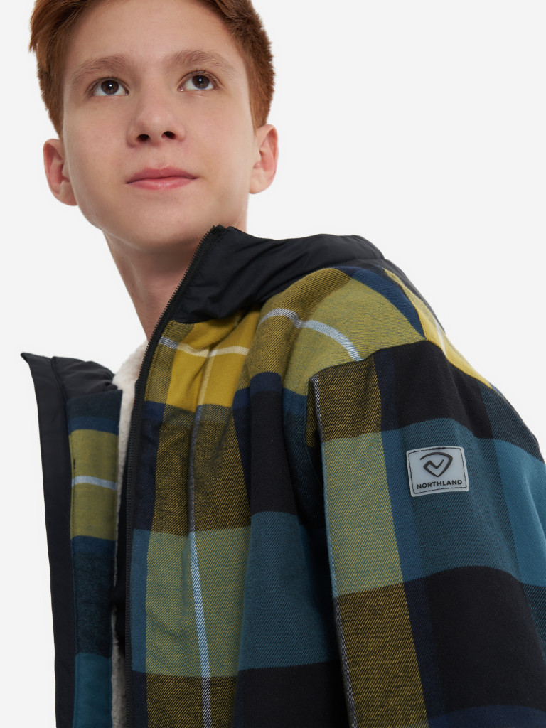 Рубашка для мальчиков Northland арт. 121309 зеленый/черный цвет ...