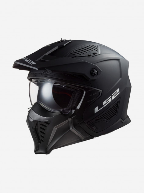 Мотошлем LS2 OF606 DRIFTER Solid (черный матовый, Matt Black) черный ...