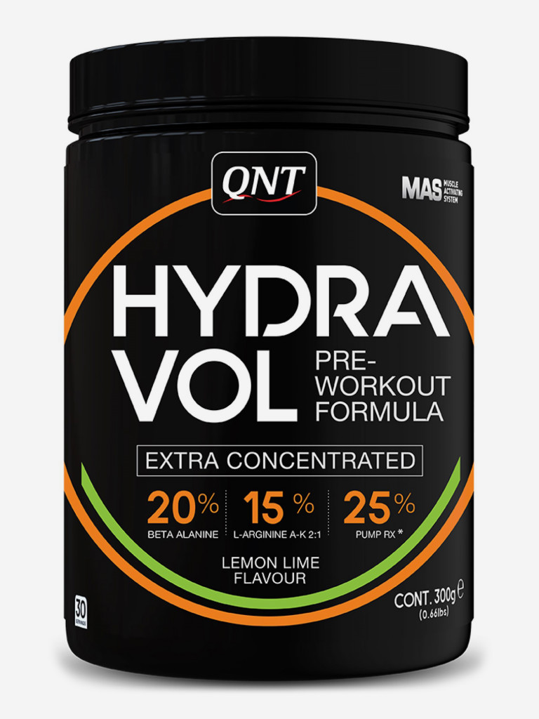 Предтренировочный комплекс QNT Hydravol, лимон-лайм, 300 г арт ...