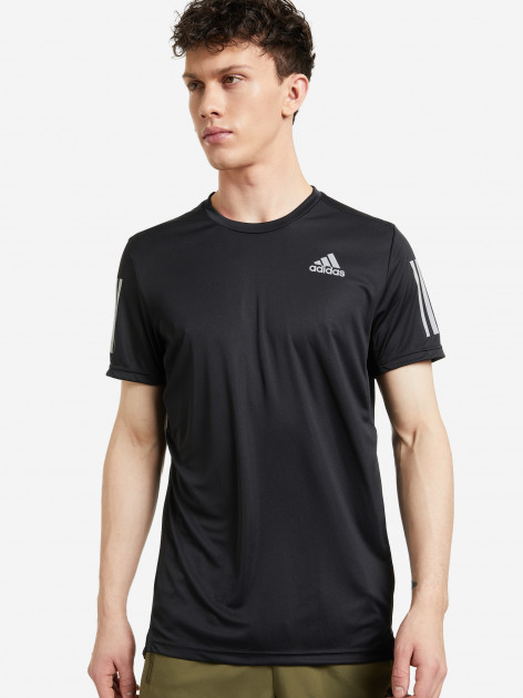 Футболка мужская adidas The Run арт. H58591 черный/светоотражающий ...