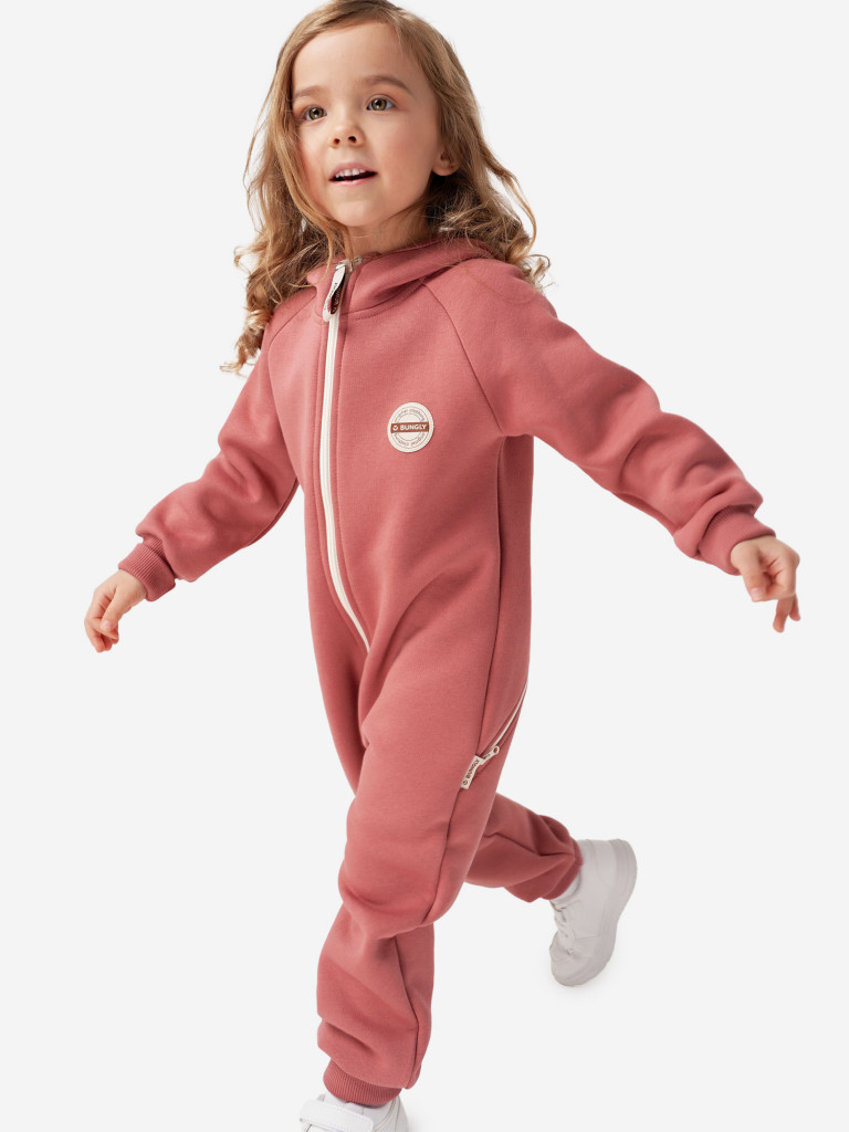 Комбинезон c клапаном трикотажный BUNGLY пепельная роза цвет — купить за 1799 руб. со скидкой 77 ...