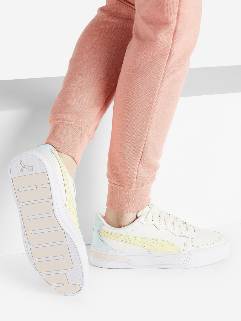 Кеды женские PUMA W PUMA Skye арт. 374764 бежевый/белый/желтый цвет ...