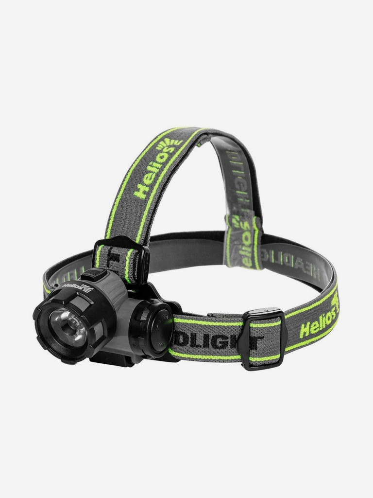 Фонарь налобный 70 LM, IPX4, 3xAAA (HS-FN-3092) Helios серый/салатовый ...