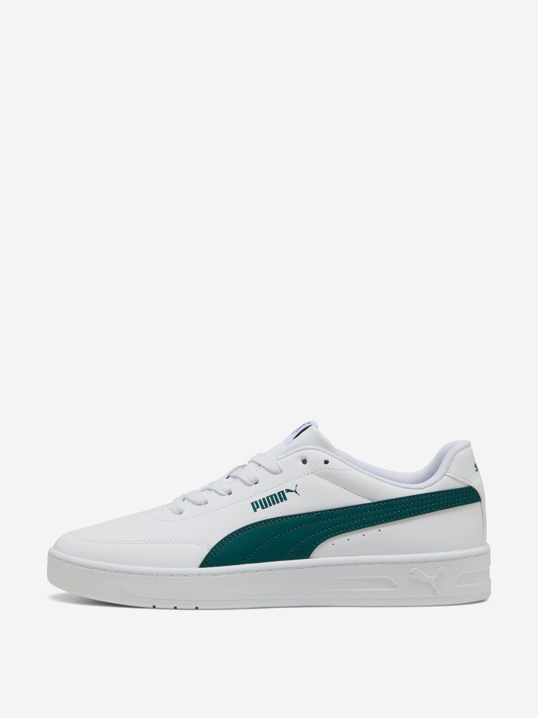 Кеды мужские PUMA Court Classic Clean арт. 402223 белый/зеленый цвет ...